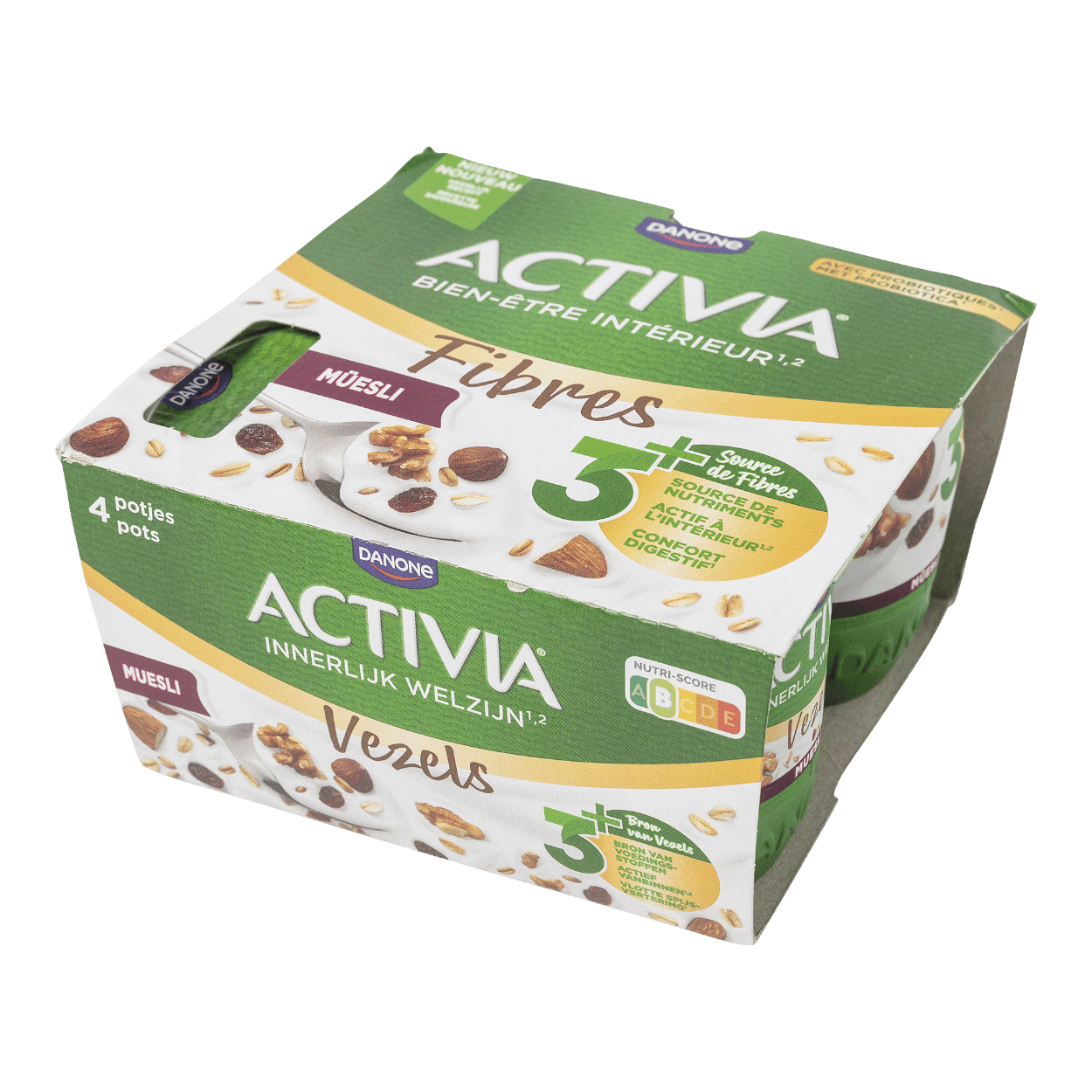Yaourt aux fibres, 4 pcs ACTIVIA® bon marché chez ALDI