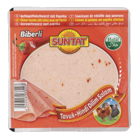 Saucisson de volaille en tranches au poivron SUNTAT® bon marché chez ALDI