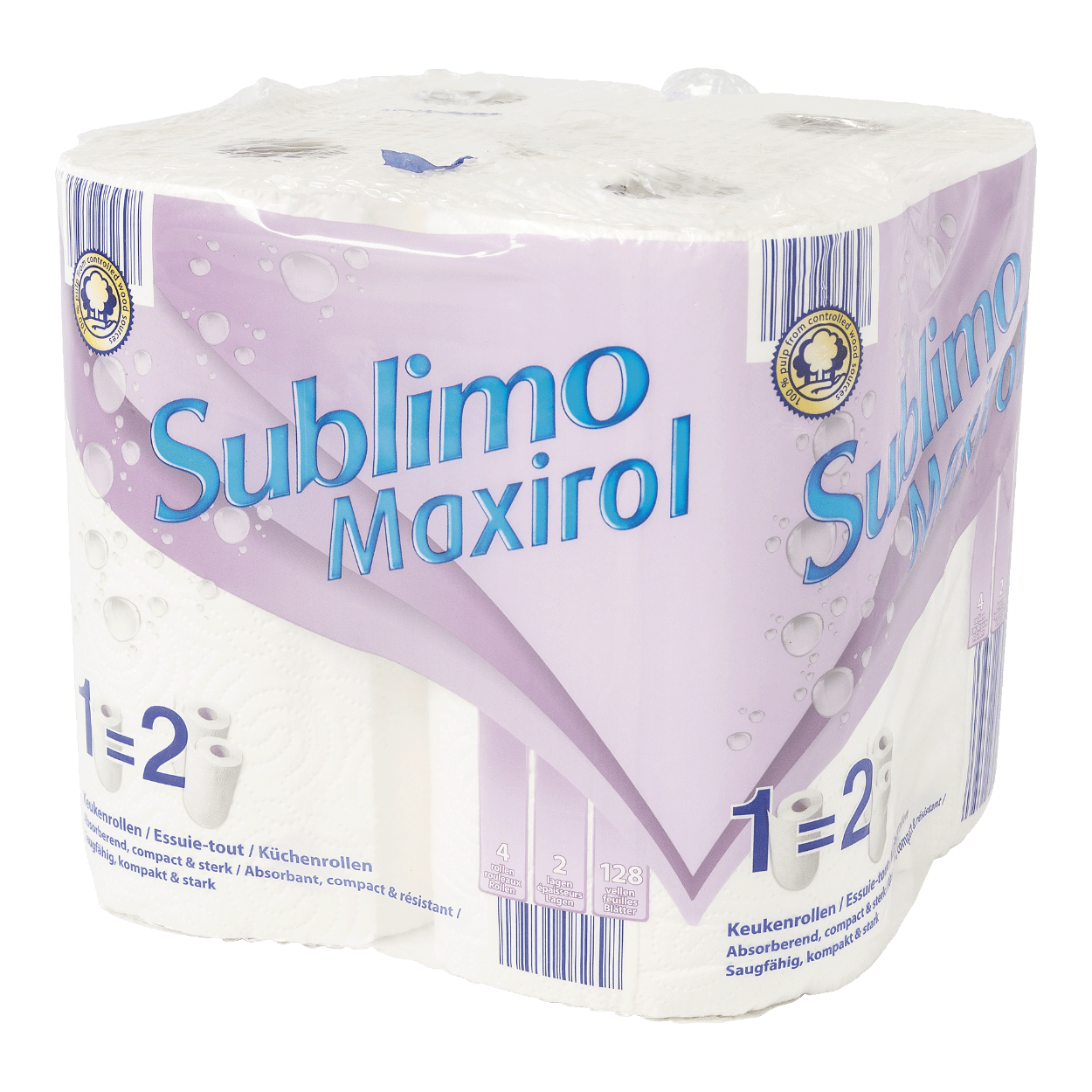 Essuie-tout maxi, pack de 4 SUBLIMO® bon marché chez ALDI