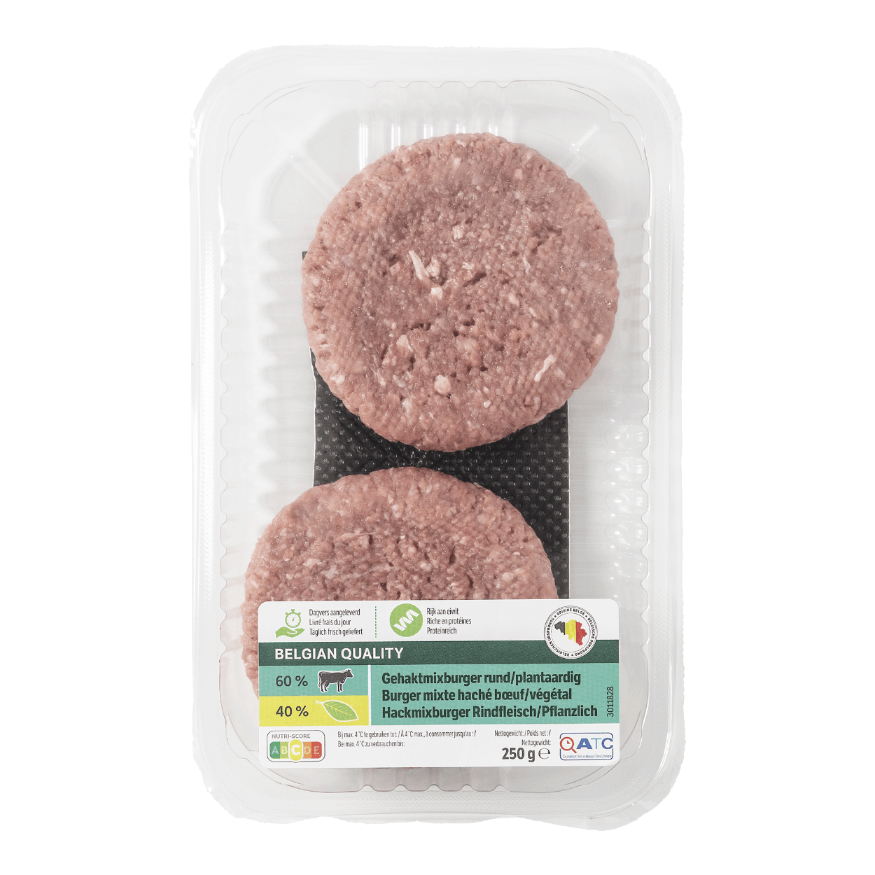 Burger haché mixte bœuf/végétal bon marché chez ALDI