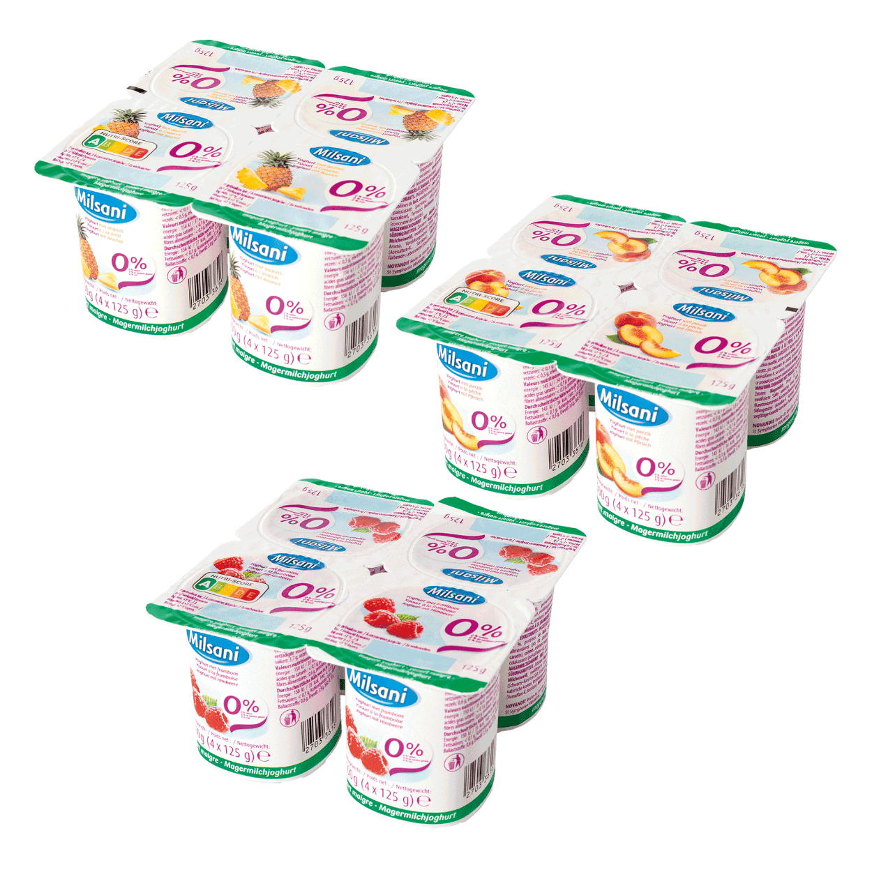 Magere fruityoghurt, 4-pack MILSANI® kopen bij ALDI België