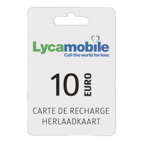 Carte de recharge Lycamobile 10 euros bon marché chez ALDI