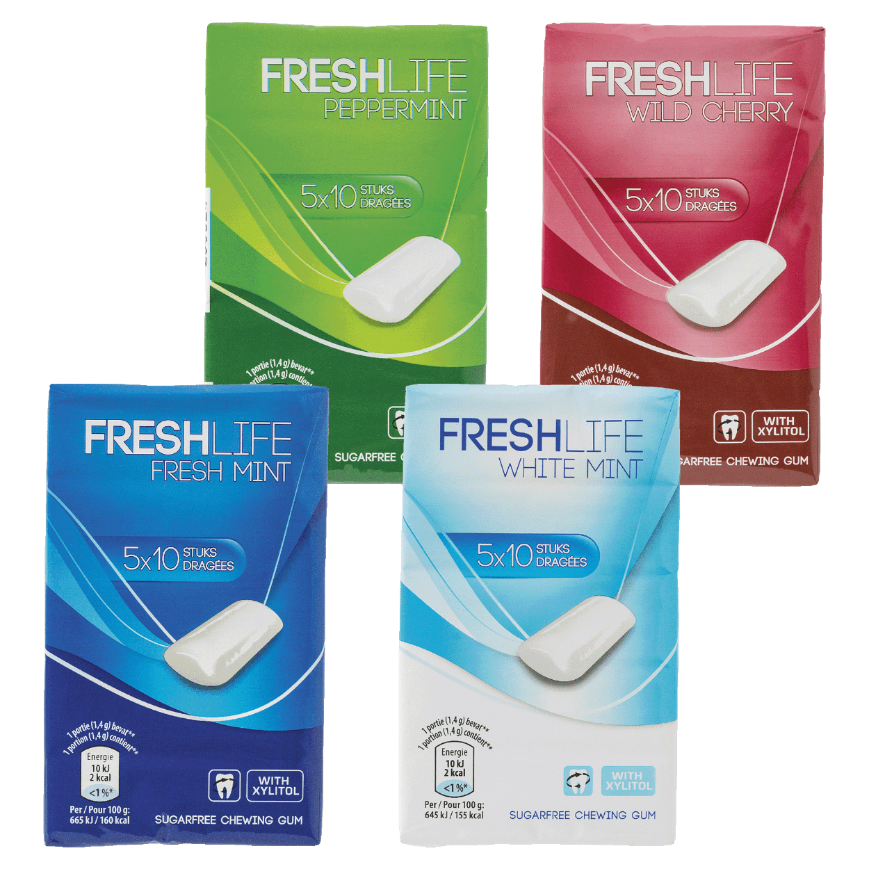 FRESHLIFE® Chewing-gum, pack de 5 bon marché chez ALDI