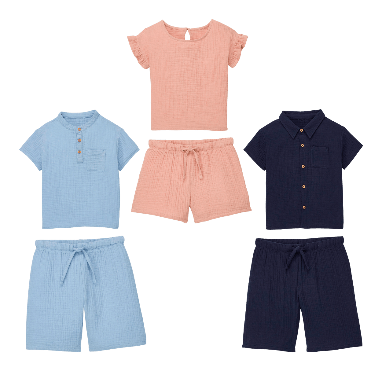 Mousseline T-shirt en short LILY & DAN® kopen bij ALDI België