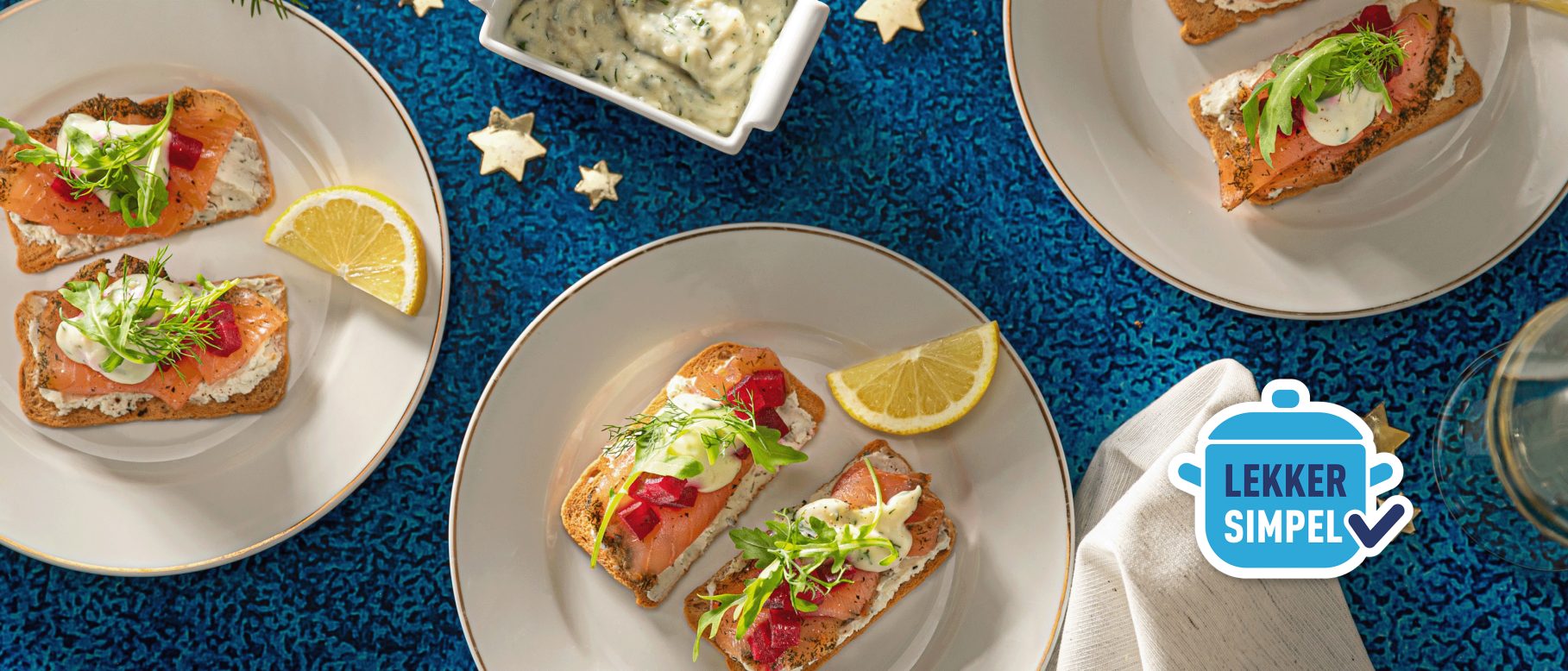 Toast met zalm en dille