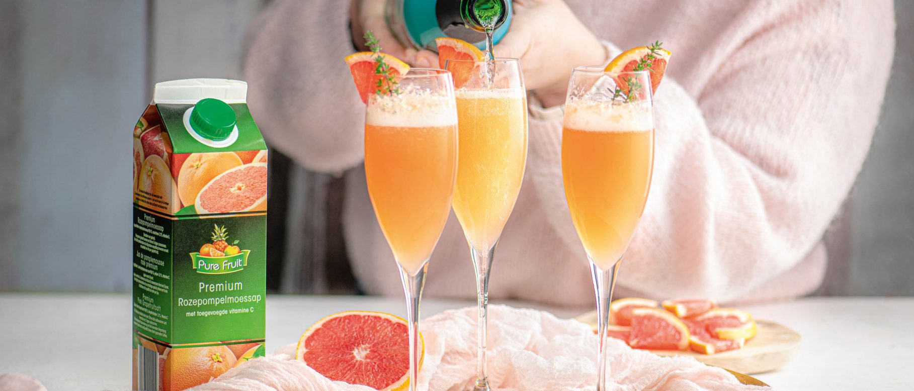 Cocktail sans alcool à base de pamplemousse