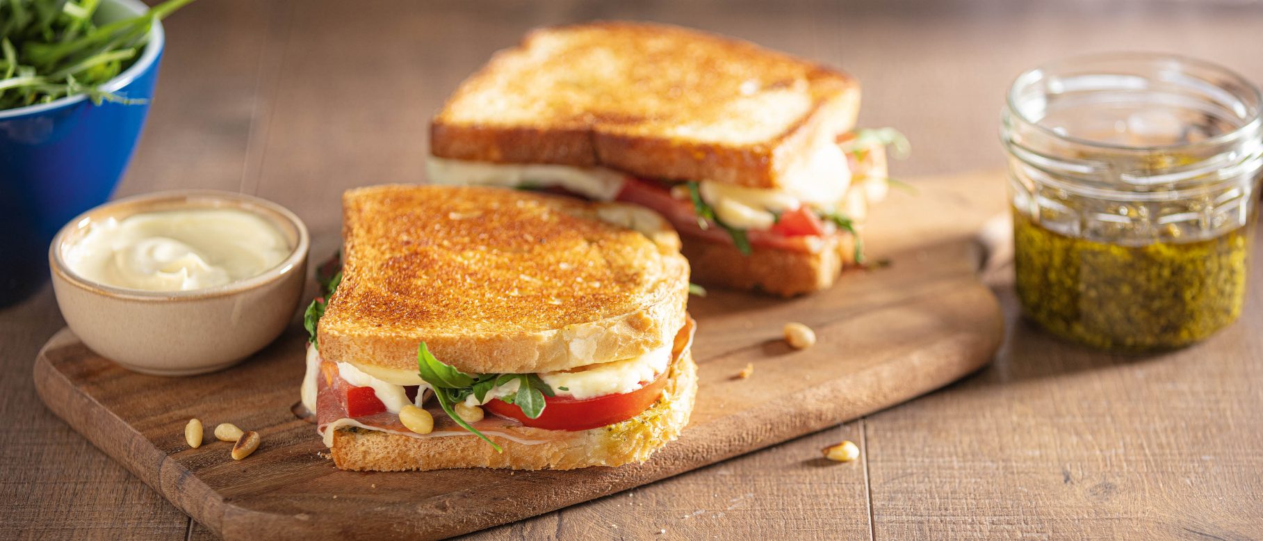 Italienischer Schinken-Käse-Toast