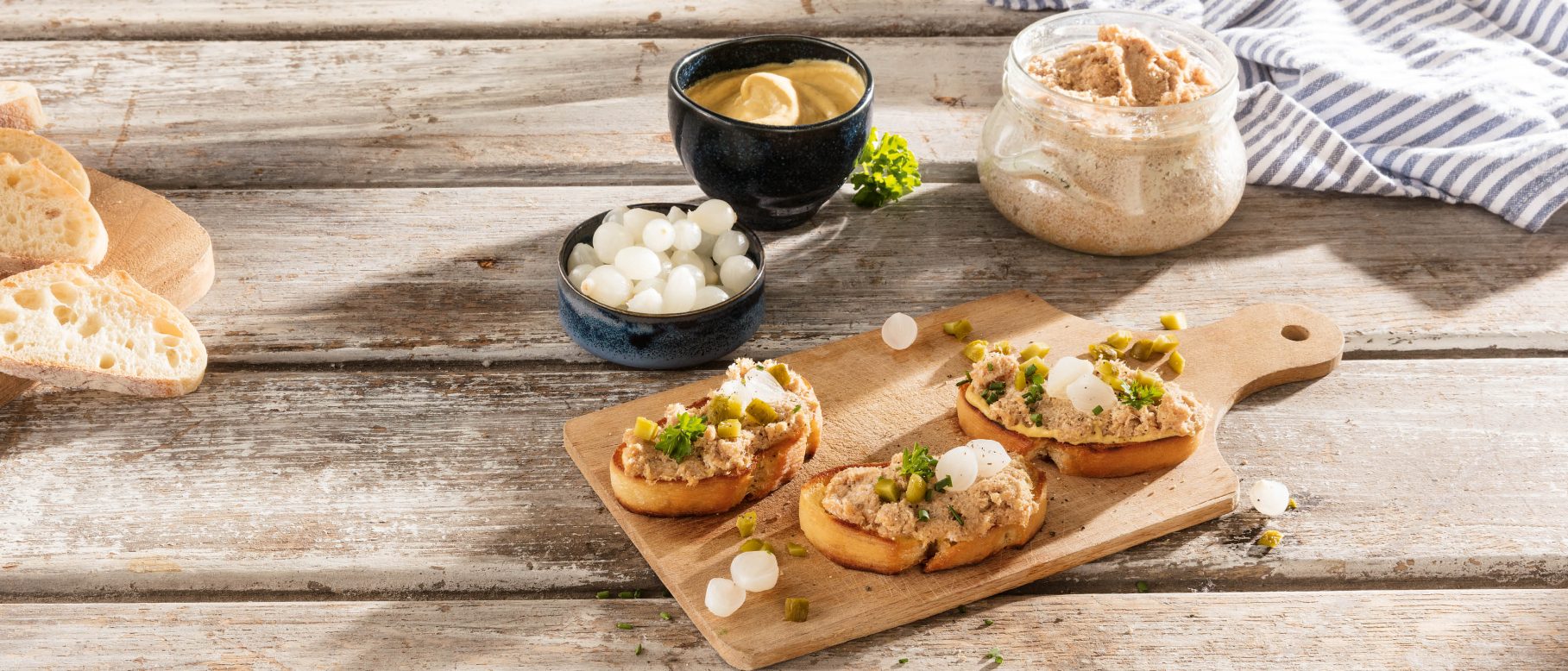 Toasts aux rillettes