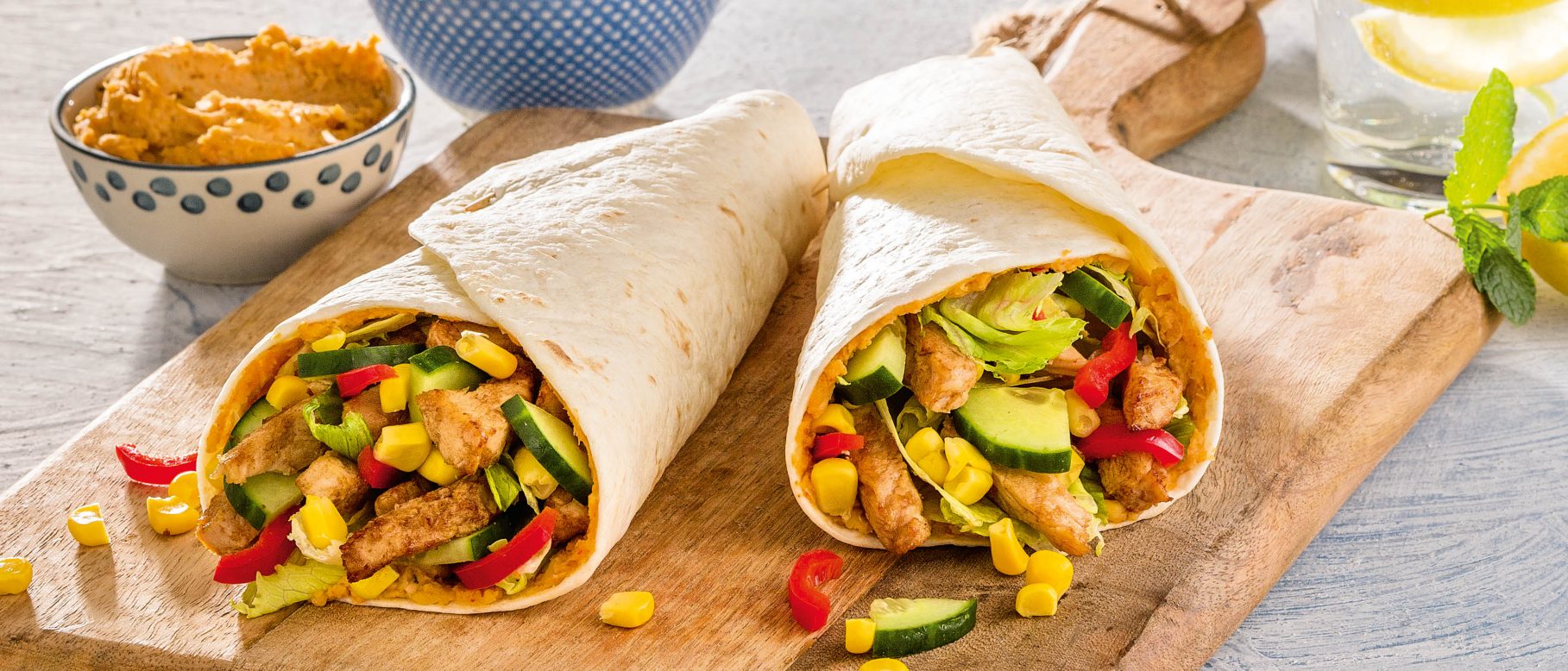 Wraps au houmous